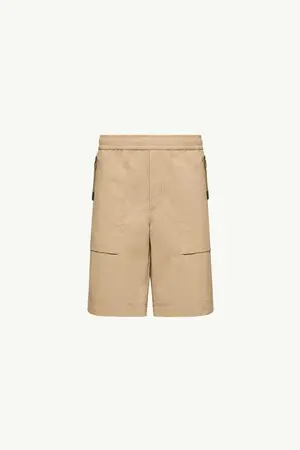 Moncler Technical Froissé Shorts - Beige