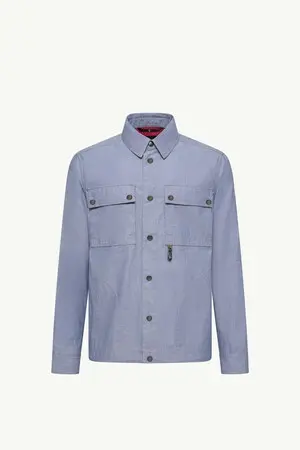 Moncler Chambray Long Sleeve Shirt - Blue