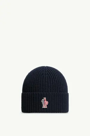 Moncler Logo Beanie - Blue