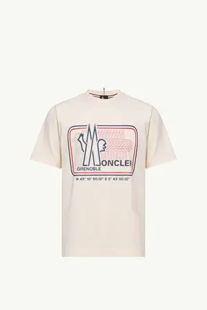 Moncler Logo Cotton Blend T-shirt - White