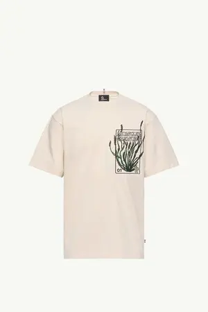 Moncler Embroidered Botanical Motif Cotton T-shirt - White