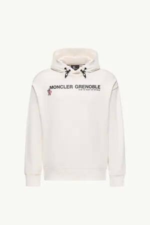 Moncler Logo Cotton Hoodie - Grey