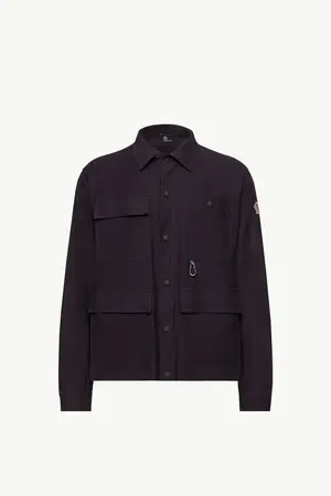 Moncler Cotton Gabardine Shirt Jacket - Blue