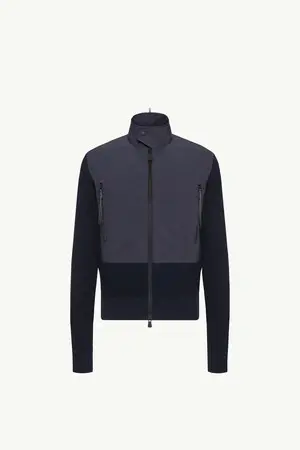 Moncler Padded Zip-up Cotton Cardigan - Blue