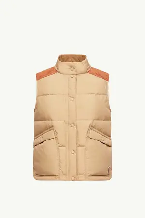 Moncler Aberes Down Vest - Beige