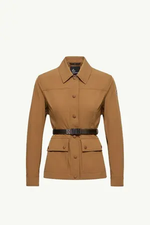 Moncler Isfara Taffeta Shirt Jacket - Brown