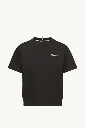 Moncler Logo Cotton T-shirt - Black