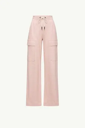 Moncler Linen & Cotton Blend Sweatpants - Pink
