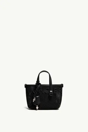 Moncler Very Mesh & Leather Tote Bag - Black