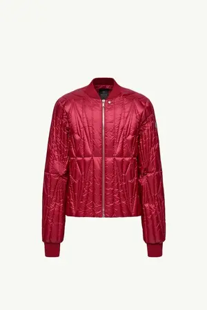 MONCLER + RICK OWENS Geocamo Flight Down Bomber Jacket - Red