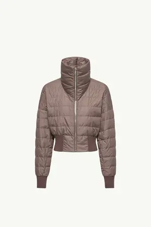 MONCLER + RICK OWENS Cropped Down Jacket - Brown