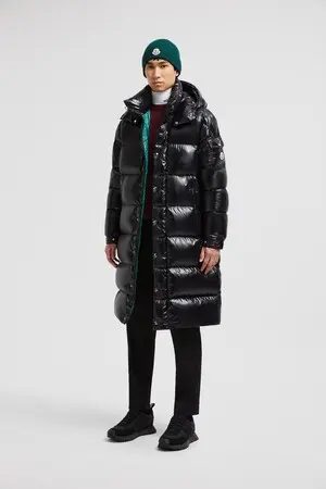 Moncler Hanoverian Hooded Long Down Jacket - Black