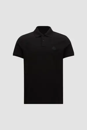 Moncler Logo Patch Cotton Piquet Polo Shirt