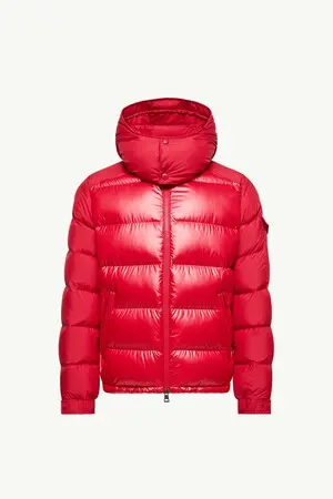 Moncler Moncler Maya Hooded Short Down Jacket Red