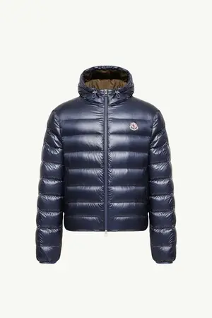 Moncler Forzo Hooded Packable Short Down Jacket - Blue