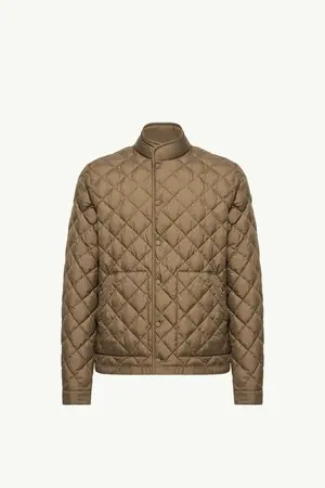 Moncler Oise Diamond Quilted Short Down Jacket - Green