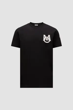 Moncler Monogram Cotton T-shirt - Black
