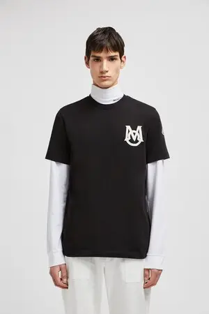 Moncler Monogram Cotton T-shirt - Black