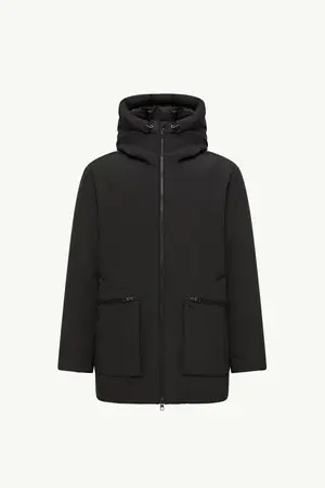 Moncler Aurino Hooded Mid-length Parka - Black