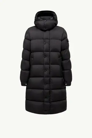 Moncler Hanoverian Hooded Long Down Jacket - Black