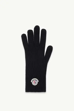 Moncler Wool Gloves - Black