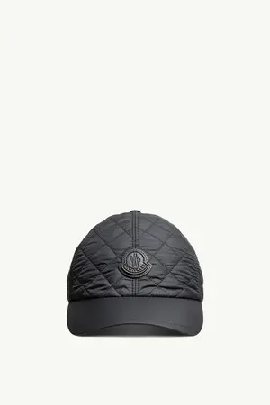 Moncler Diamond-quilted Baseball Cap - Black