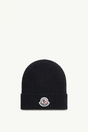 Moncler Wool Beanie - Black