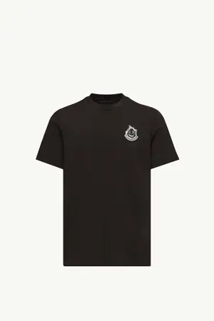Moncler Logo Cotton T-shirt - Black