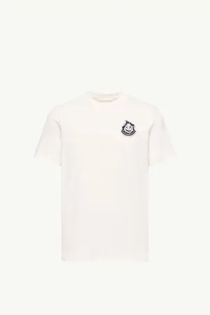 Moncler Logo Cotton T-Shirt White