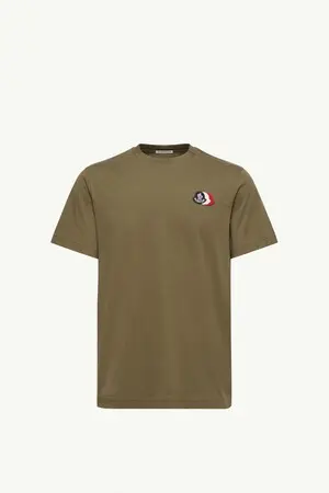 Moncler Logo Cotton T-Shirt Green