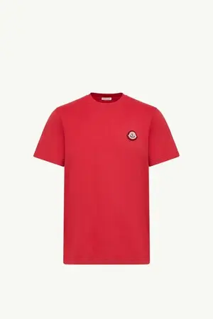 Moncler Logo Cotton Jersey T-shirt - Red