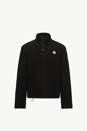 Moncler Logo Knit Sweatshirt Black