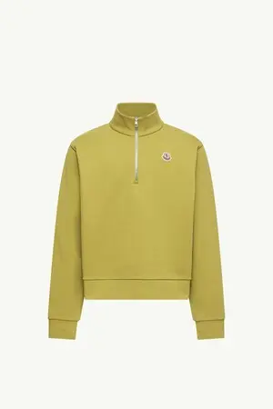 Moncler Logo Cotton Zip-up Sweatshirt - Green