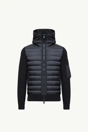 Moncler Padded Zip-Up Cardigan Blue