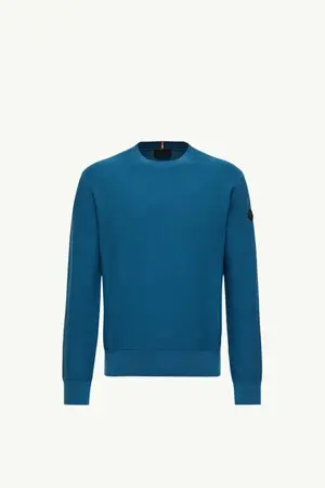 Moncler Cotton Knit Sweater - Blue