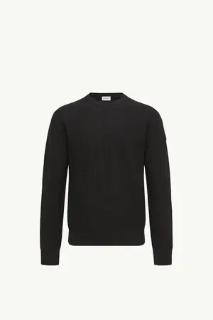 Moncler Textured Cashmere & Wool Sweater Black