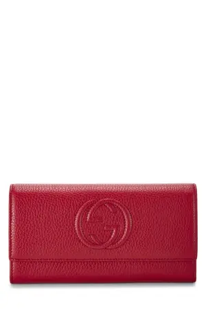 Gucci Soho Continental Wallet - Red