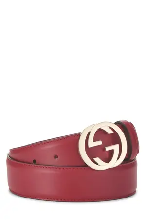 Gucci Gucci Interlocking Logo Belt Red