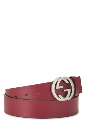 Gucci Interlocking Belt 95 - Red