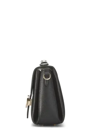 Gucci Leather Interlocking Top Handle Bag - Black