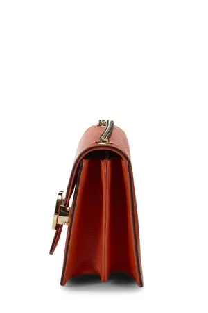 Gucci Leather Interlocking Crossbody Bag - Orange