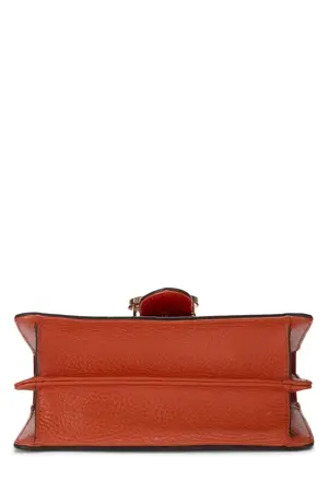 Gucci Leather Interlocking Crossbody Bag - Orange
