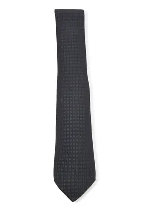 Hermès Logo H Tie - Black