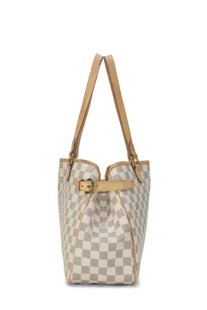 LOUIS VUITTON Damier Azur Batignolles Horizontal Special Order Tote - Brown