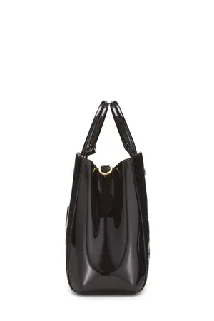 LOUIS VUITTON Monogram Vernis Montaigne Top Handle Bag - Black