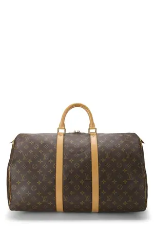 LOUIS VUITTON Monogram Keepall Bag 50 - Brown
