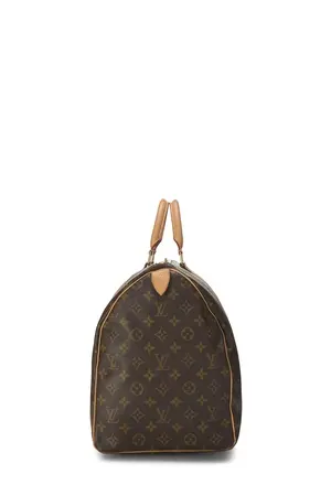 LOUIS VUITTON Monogram Keepall 50 Duffle Bag - Brown