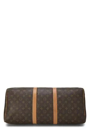 LOUIS VUITTON Monogram Keepall 50 Duffle Bag - Brown