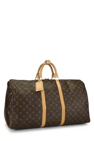 LOUIS VUITTON Monogram Keepall 55 Duffle Bag
