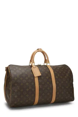 LOUIS VUITTON Monogram Keepall Bandouliere Bag 50